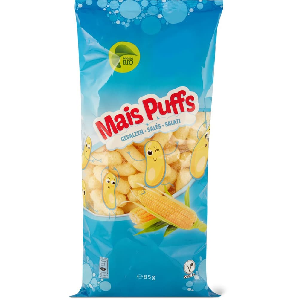 Achat Mais Puffs · Snacks de maïs bio · salé • Migros