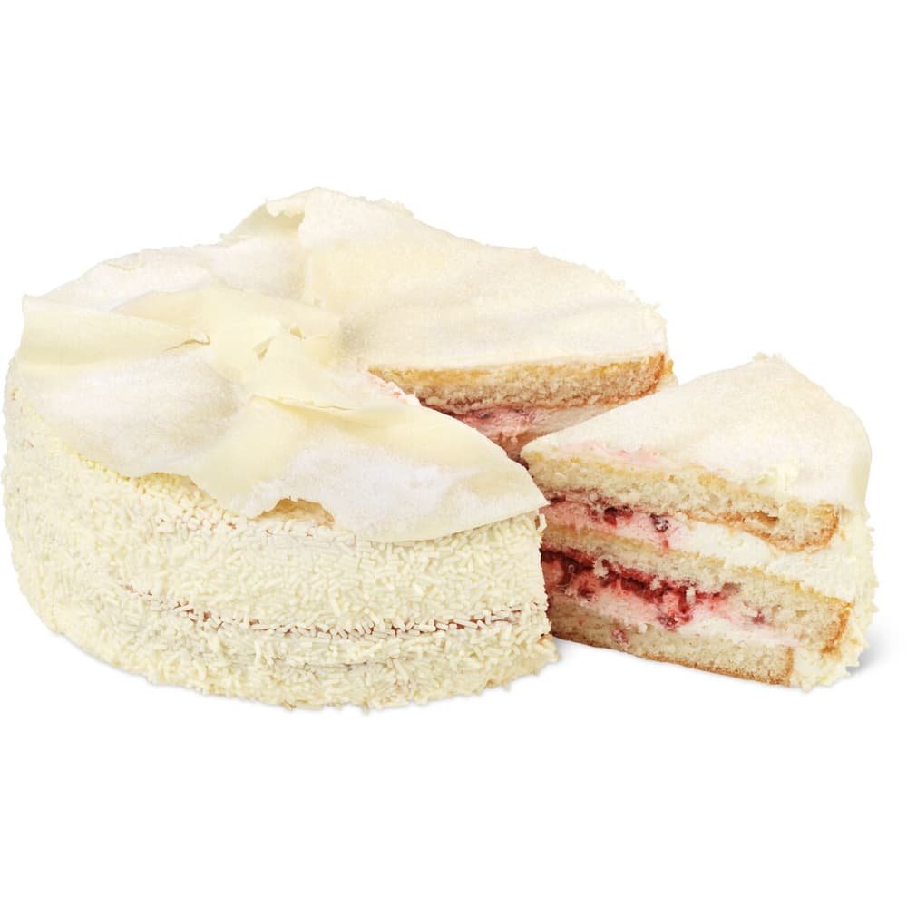 Freshly prepared · Tourte forêt blanche framb. fr. passion • Migros