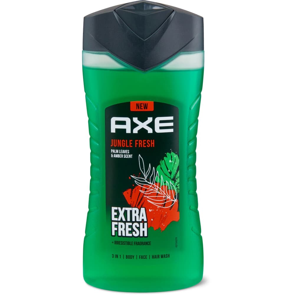 Axe Jungle Fresh · Shower gel · Palm leaves & amber • Migros