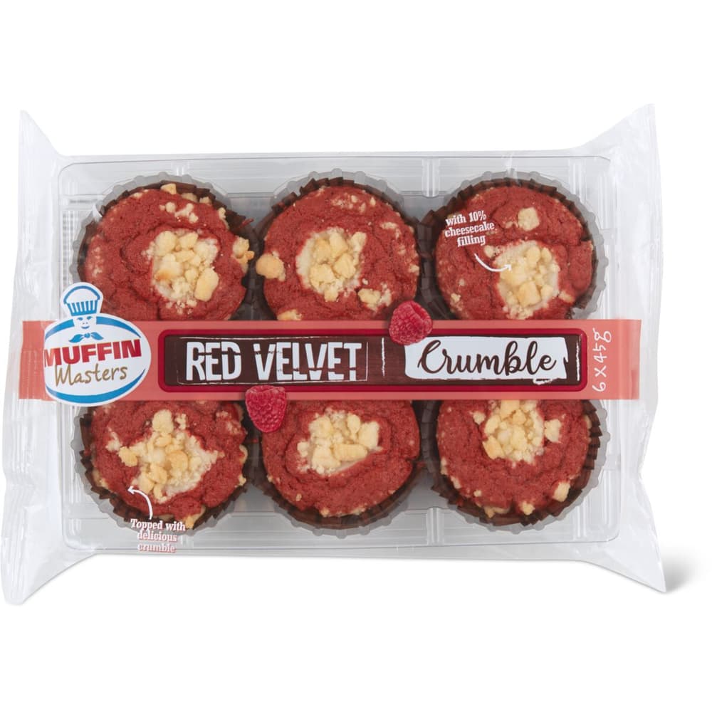 Muffins Red Velvet Crumble • Migros