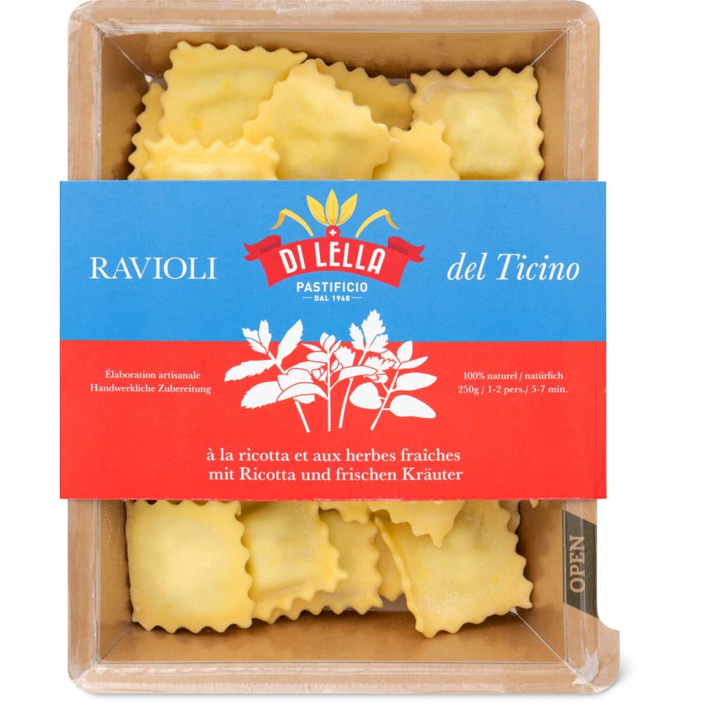 Di Lella ravioli Tessin Ricotta herb • Migros