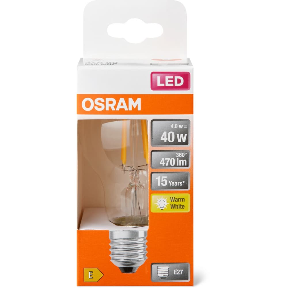 Osram Led · Light bulb · ST CL A40 KLAR E27 - 40W • Migros