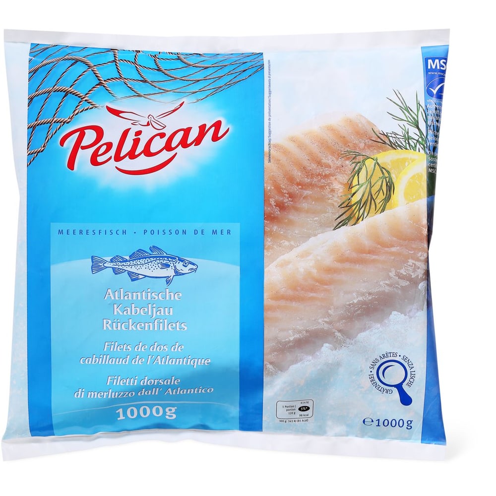 Pelican MSC · Cod back fillets · Atlantic cod • Migros Online