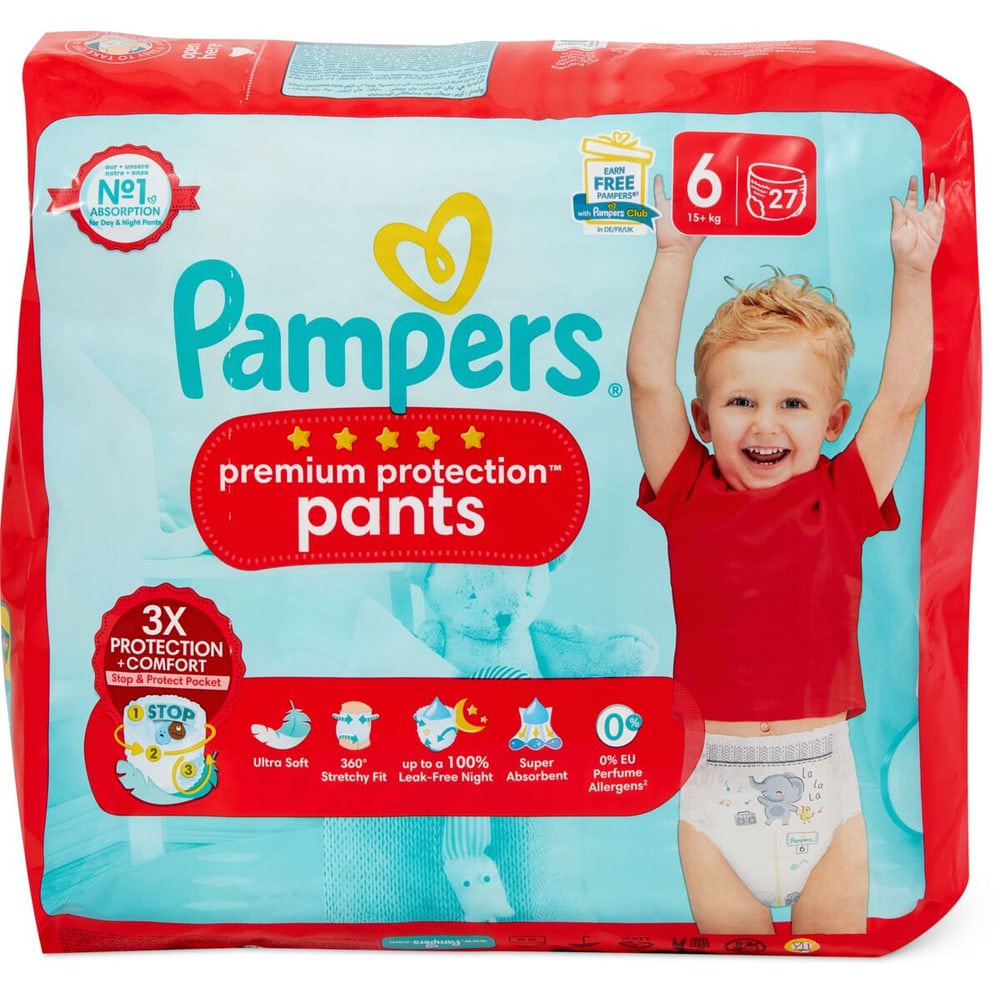 Pampers Premium Protection · Pants · Grösse 6, +15kg • Migros