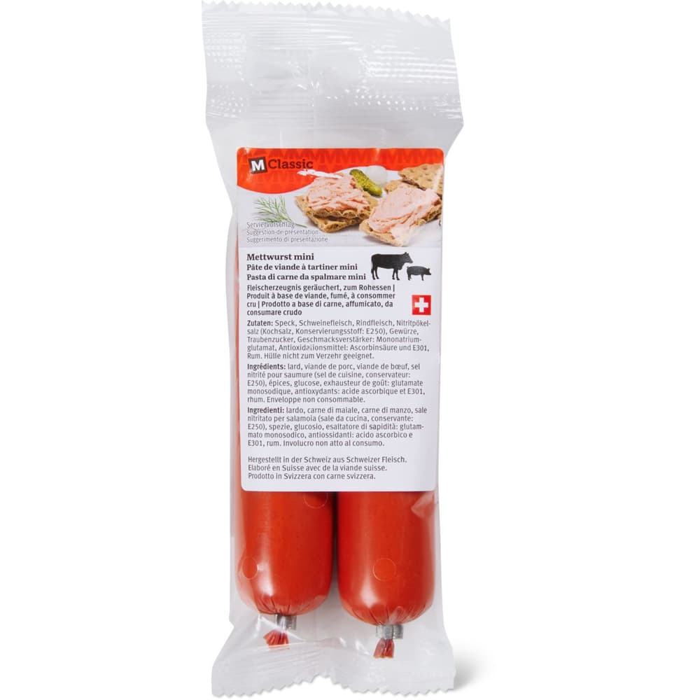 M-Classic Mettwurst Mini 2 Stück • Migros