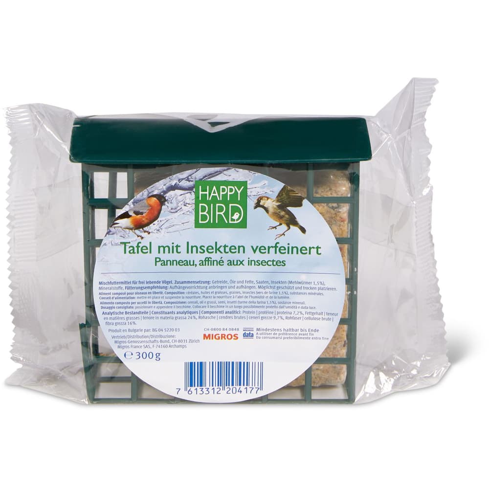 Happy Bird · Panneau affiné aux insectes • Migros