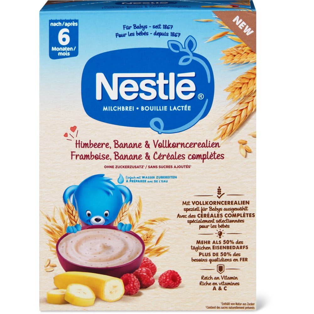 Nestlé · Infant cereals with milk, rapsberry and banana · From 6 months ...