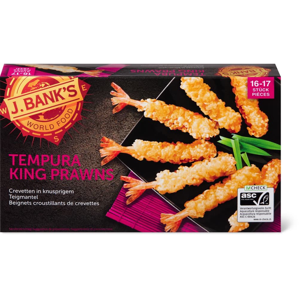 Kaufen J.Bank's · Crevetten in knusprigem · Tempura King Prawns • Migros