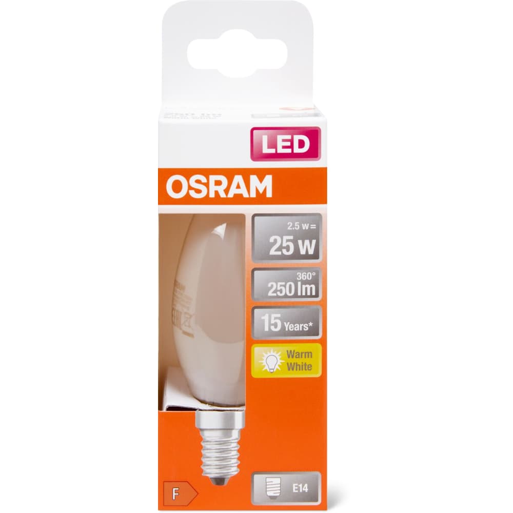 LED Retrofit CLASSIC B 25 FR 2700K E14 • Migros