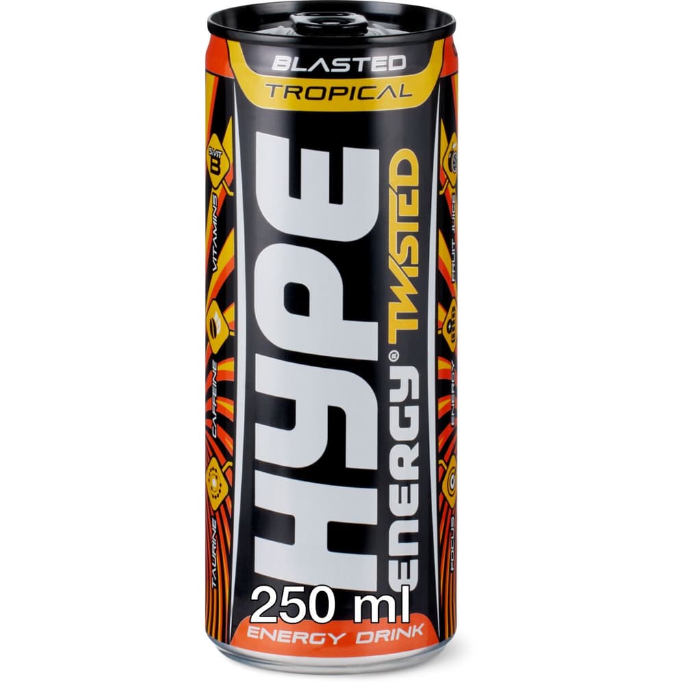 Hype Energy Twisted · Energy drink · Blasted Tropical • Migros