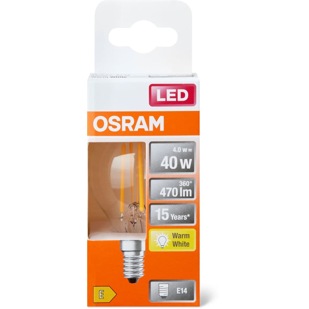 Buy Osram Led · Light bulb · STAR CL P40 KLAR E14 - 40W • Migros