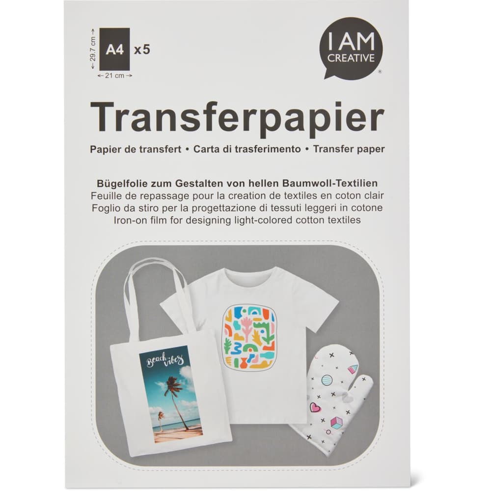 I AM CREATIVE · Transfer Papier A4 • Migros