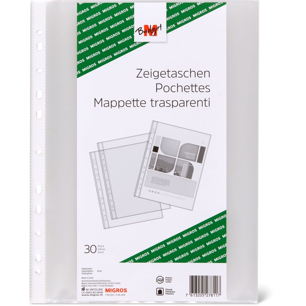 Acquista M-Budget Mappette A4 50my • Migros