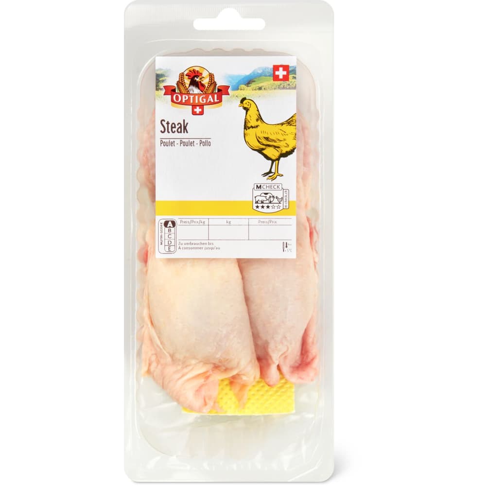 Optigal · Steaks de cuisses de poulet • Migros
