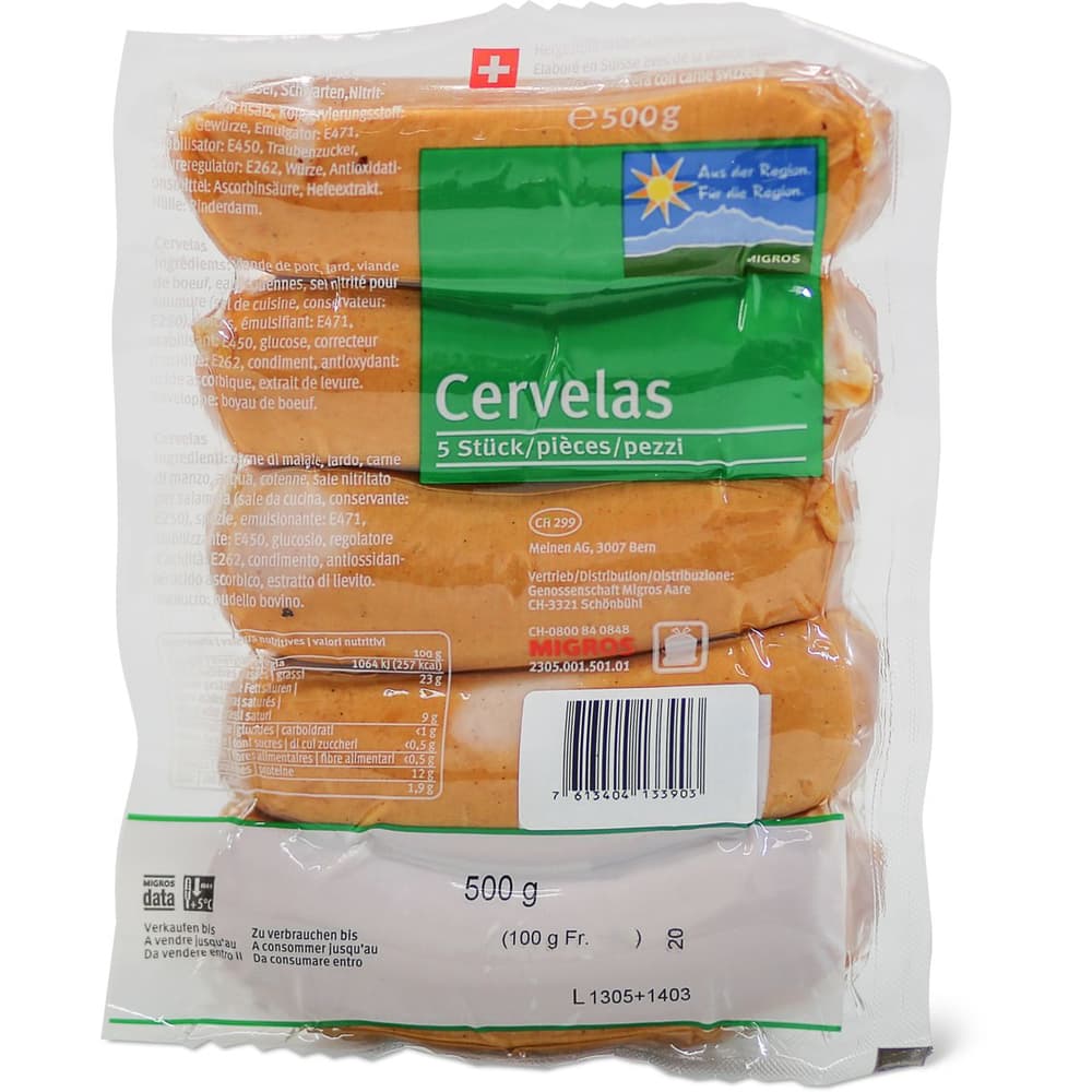 Cervelas 5 pièces • Migros