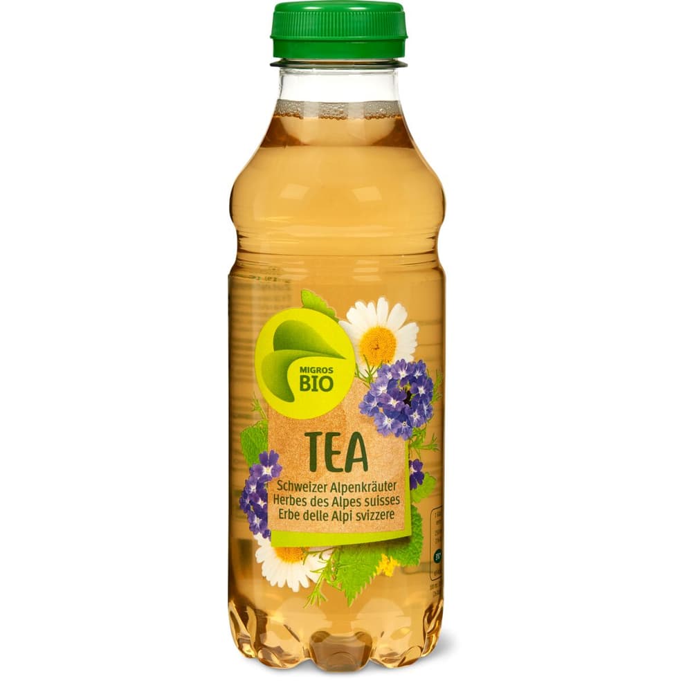 Migros Bio · Iced tea · Swiss Alpine herbs • Migros