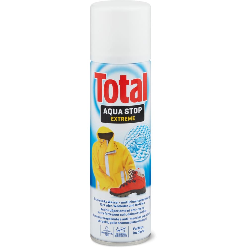 Total Aqua Stop Extreme · Waterproofing spray · Colourless • Migros