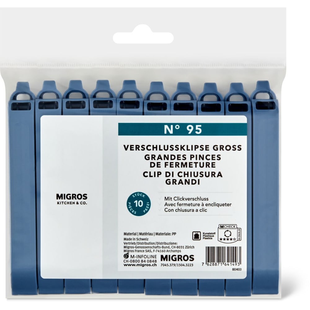 Migros Kitchen & Co. N°95 · Large closing clips · with snap closure ...