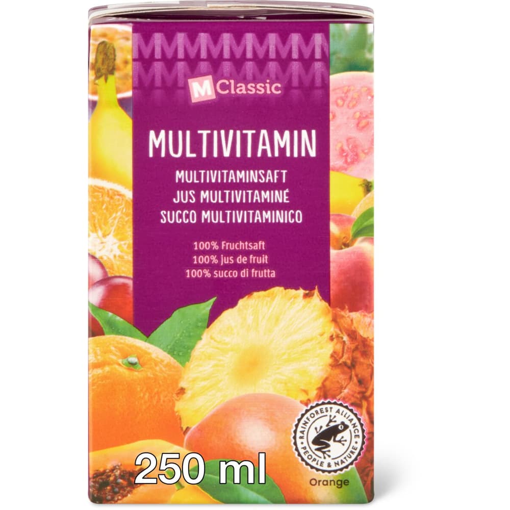 M-Classic · Jus multivitaminé · 100% jus de fruit • Migros