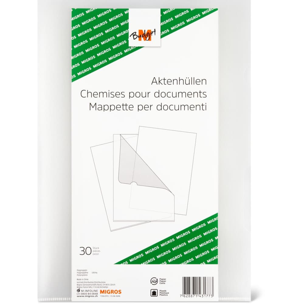 M-Budget · M-Budget Mappette Documenti 30p. • Migros