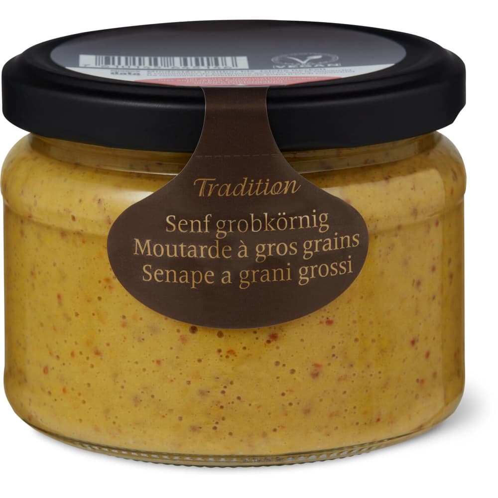 Tradition · Moutarde · gros grains • Migros