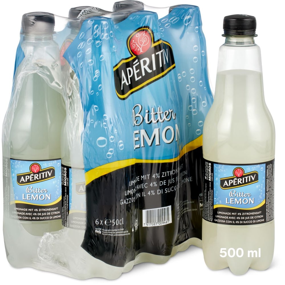 Apéritiv Bitter Lemon · Tafelwasser Kohlensäurehaltig · mit ...