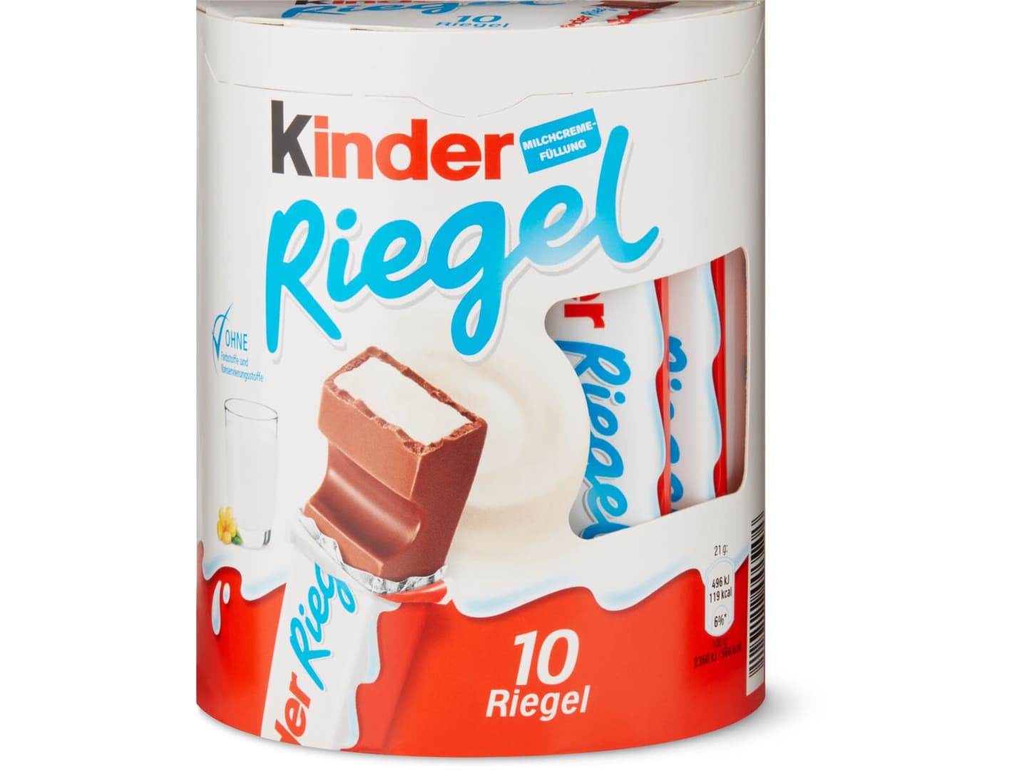 Kinder Riegel · Chocolate bars · Milk chocolate with milk filling • Migros