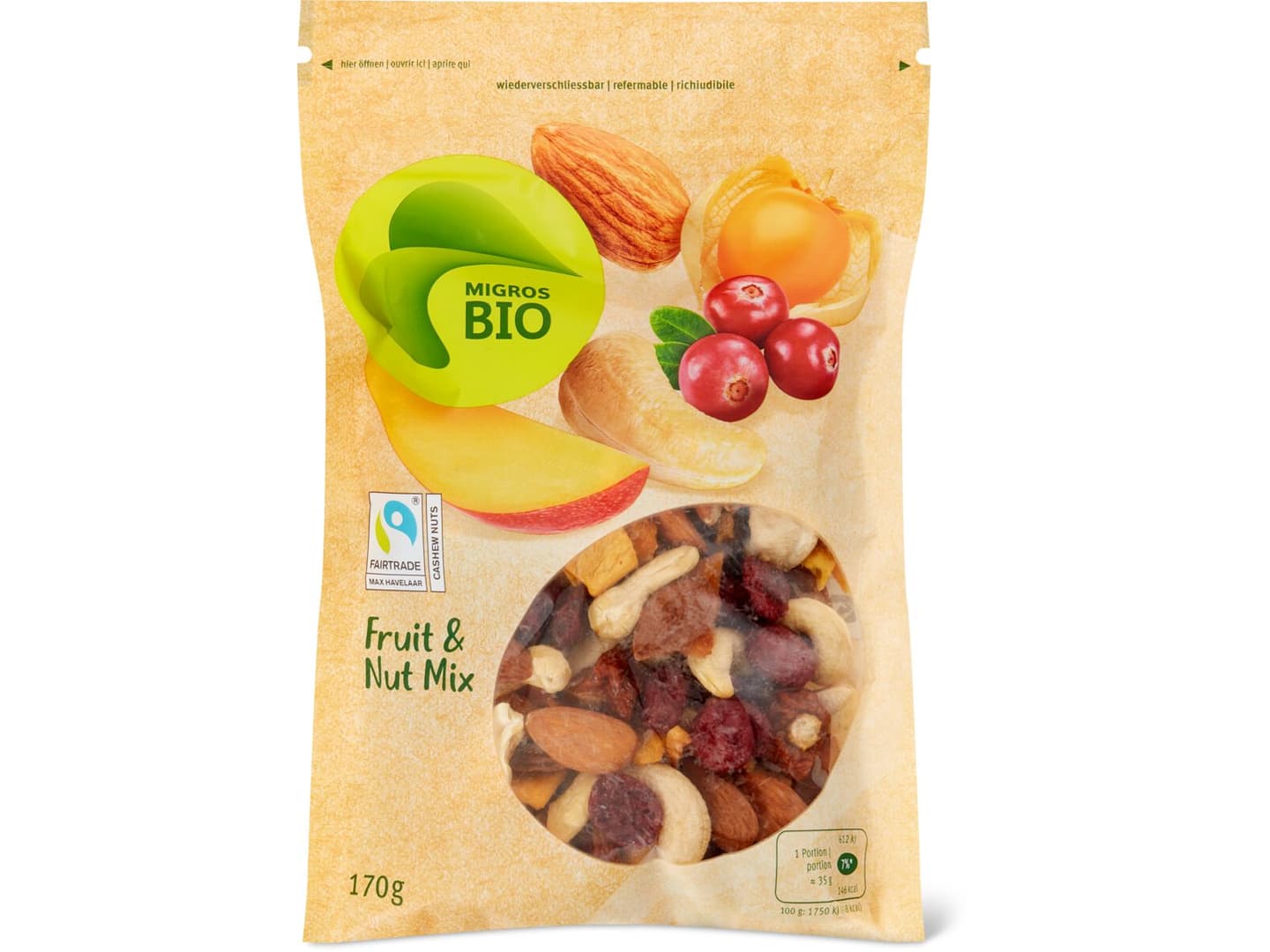 Migros Bio · Mélange fruits séchés et noix • Migros