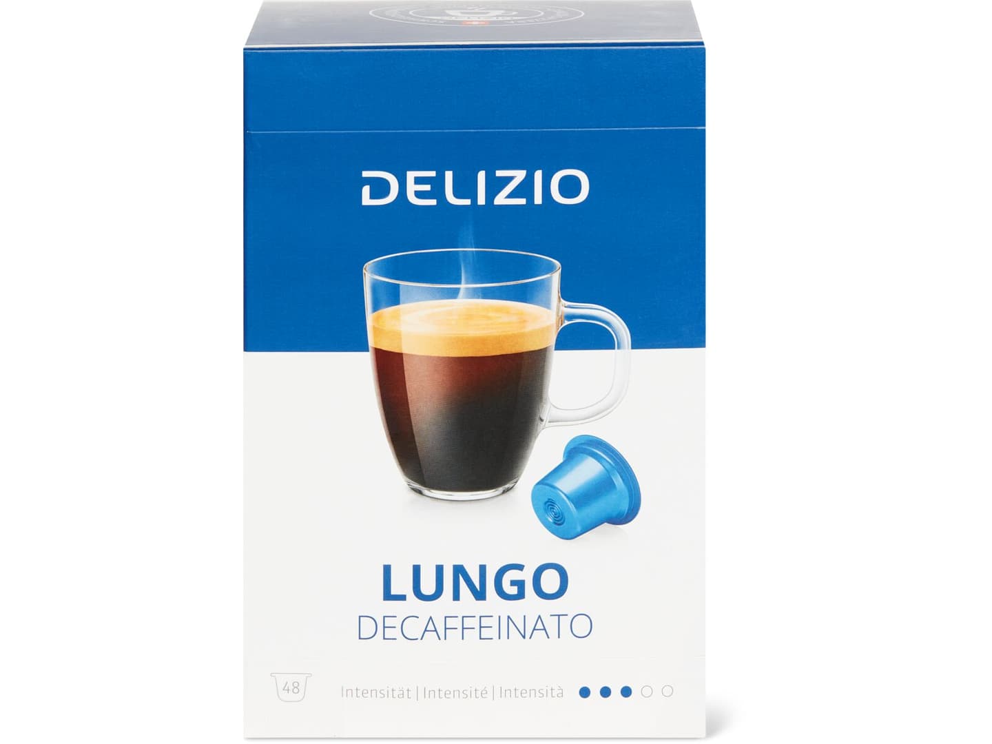 Kaufen Delizio Lungo · Kaffee-Kapseln entkoffeiniert · Decaffeinato ...