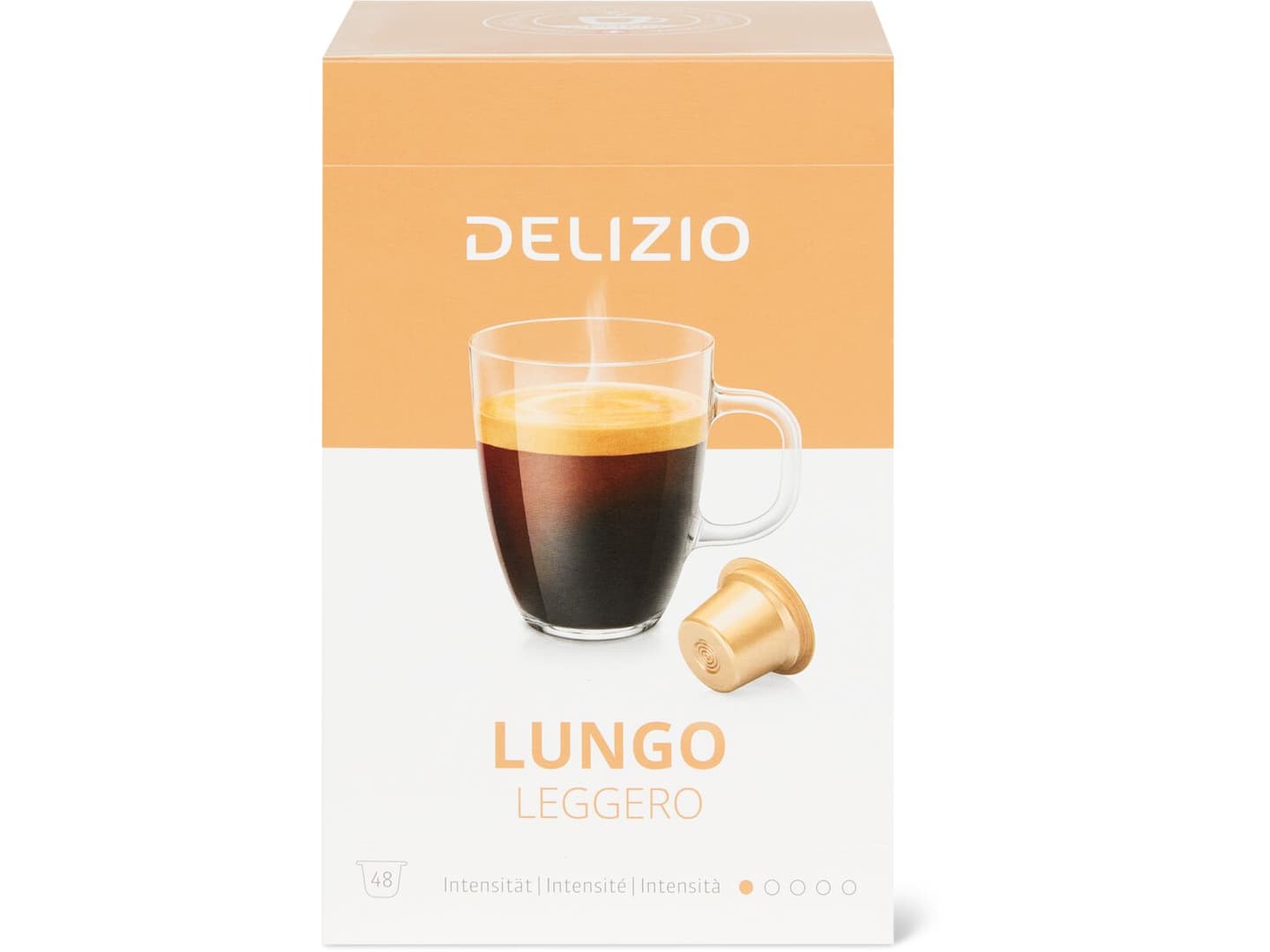 Kaufen Delizio · Kaffee-Kapseln · Lungo Leggero, System Delizio • Migros