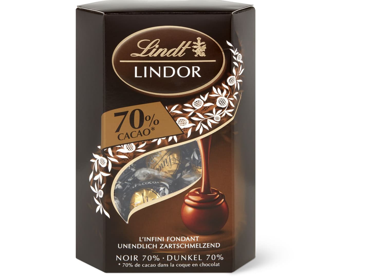 Lindt Lindor · Boules de chocolat · noir - 70% cacao • Migros