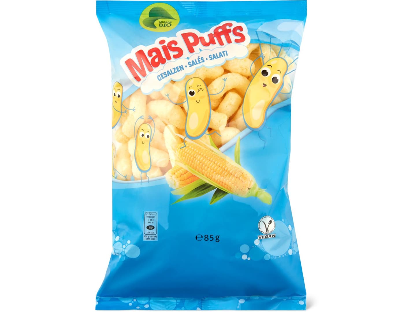 Achat Migros Bio · Maïs Puffs · salé • Migros