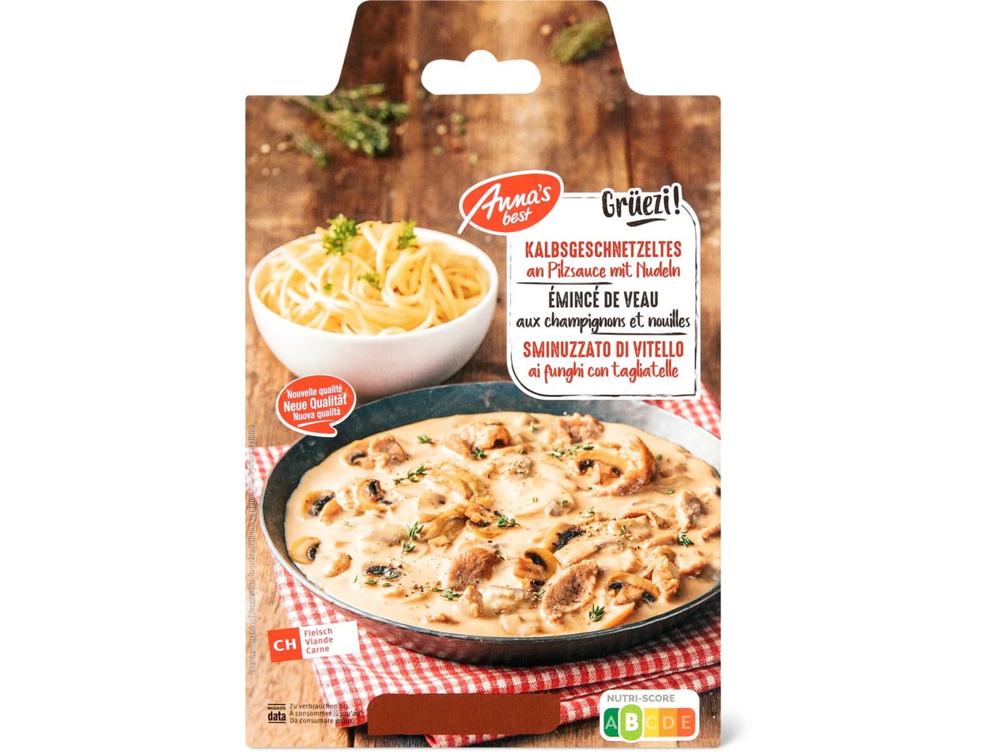 Anna's Best · Emincé de veau à la zurichoise · avec nouilles • Migros