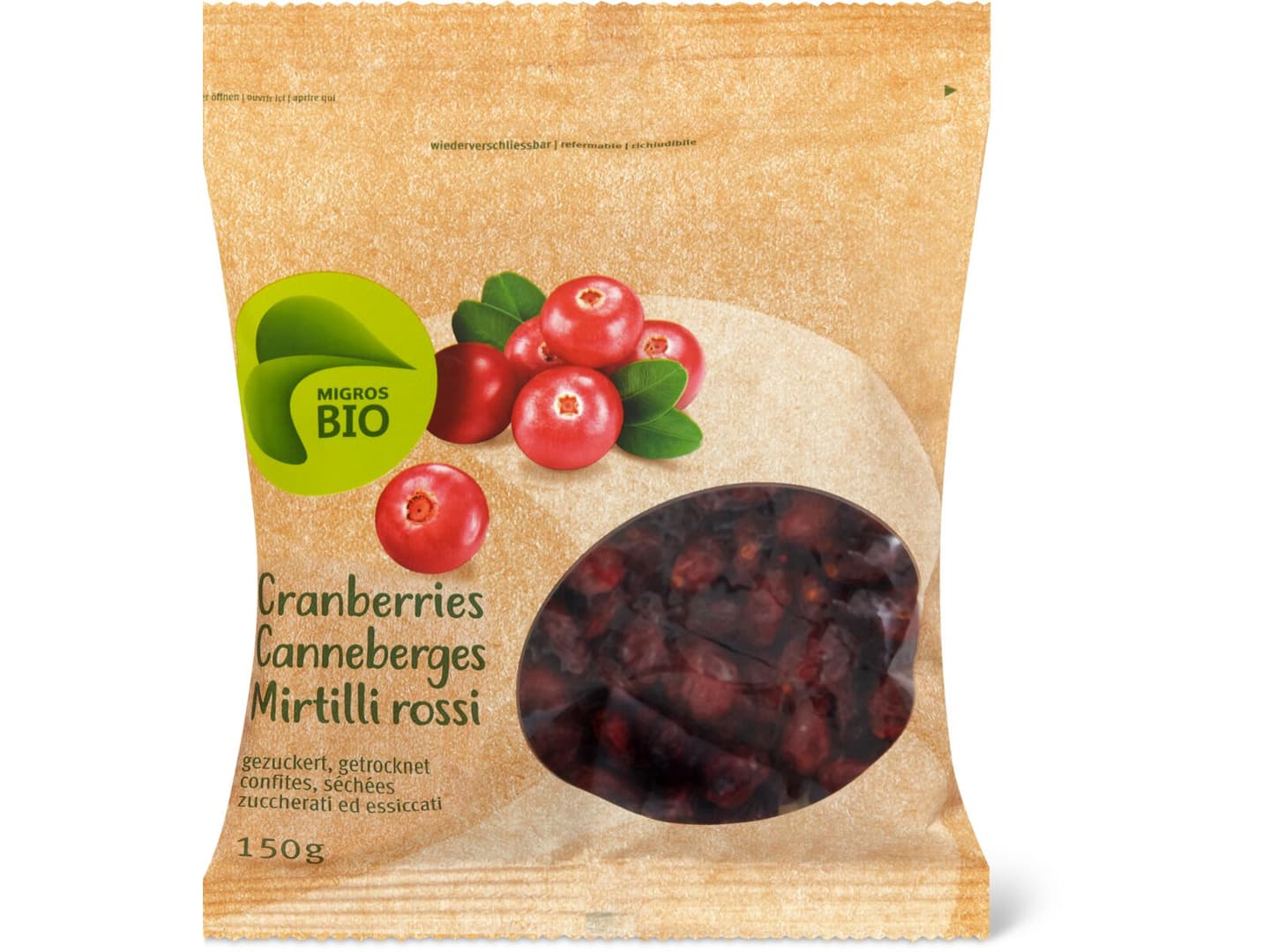 Migros Bio · Cranberries · getrocknet • Migros