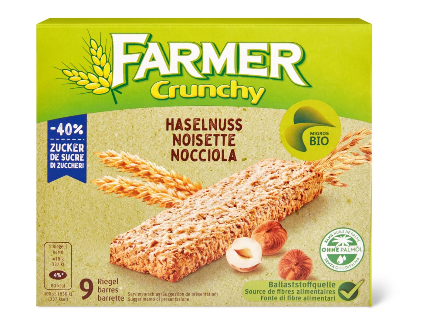 Buy Farmer Bio · cereal bar · hazelnut • Migros