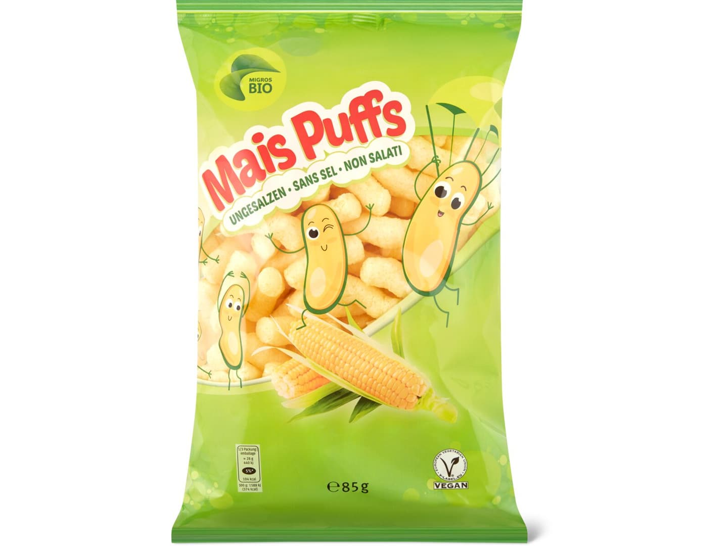 Kaufen Migros Bio · Mais Puffs · ungesalzen • Migros