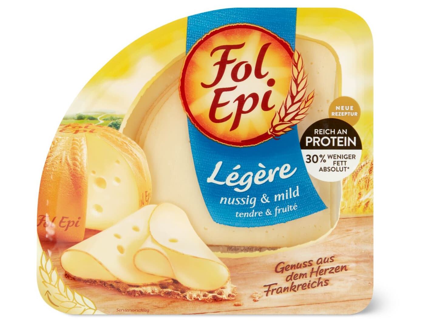 Buy Fol Epi Légère · French semi-hard cheese, semi-fat, made from pasteurised milk with edible ...