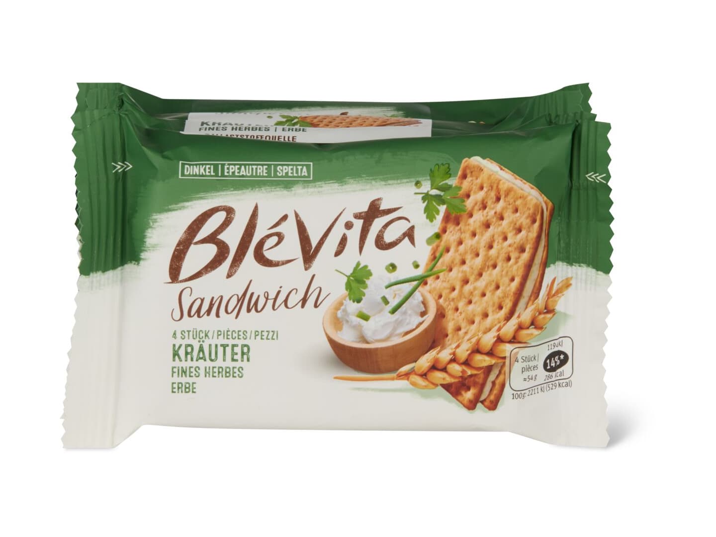 Blévita Sandwich · Biscuits à l'épeautre fourrés d'une crème au fromage ...