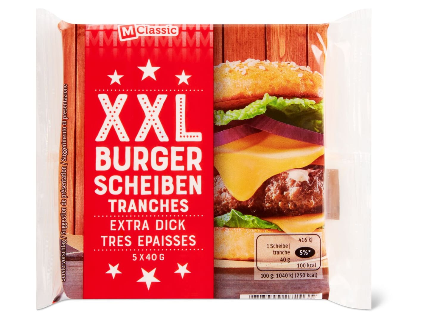 Achat M-Classic · Fromage fondu · XXL Burger - 5 tranches - très ...