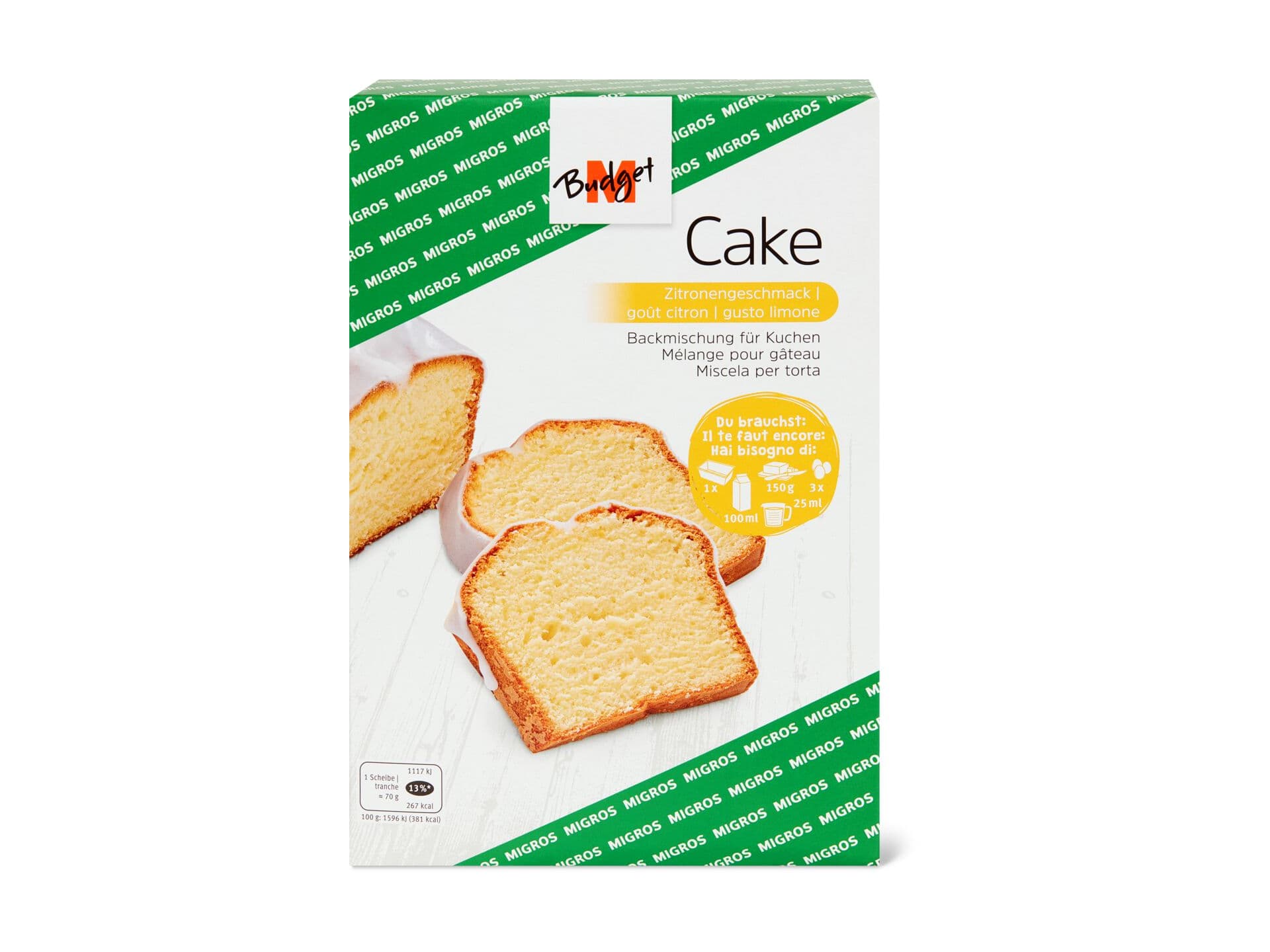 M-Budget · Backmischung für Zitronen Cake • Migros