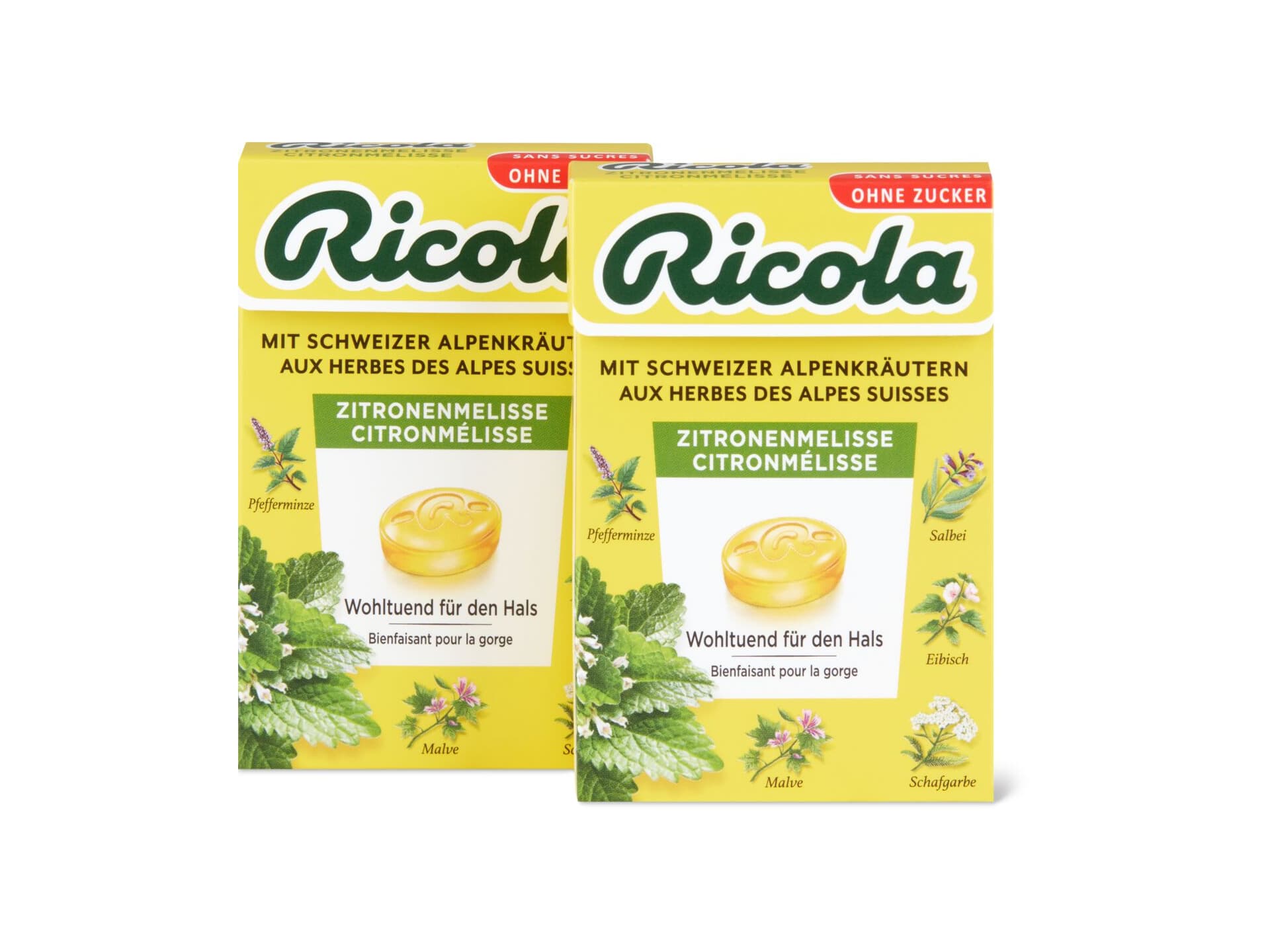 Achat Ricola · Bonbons aux herbes · Citron&Mélisse - sans sucre • Migros