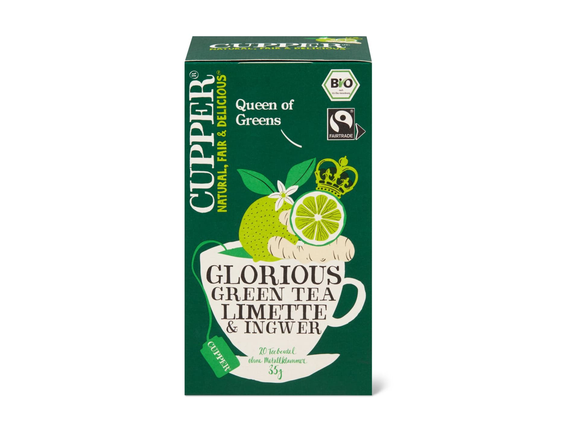 Cupper · oraganic green tea · lime Ginger • Migros