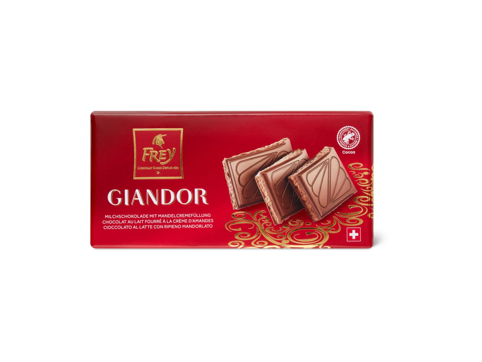 Kaufen Frey Giandor · Milchschokolade · mit Mandelcremefüllung • Migros