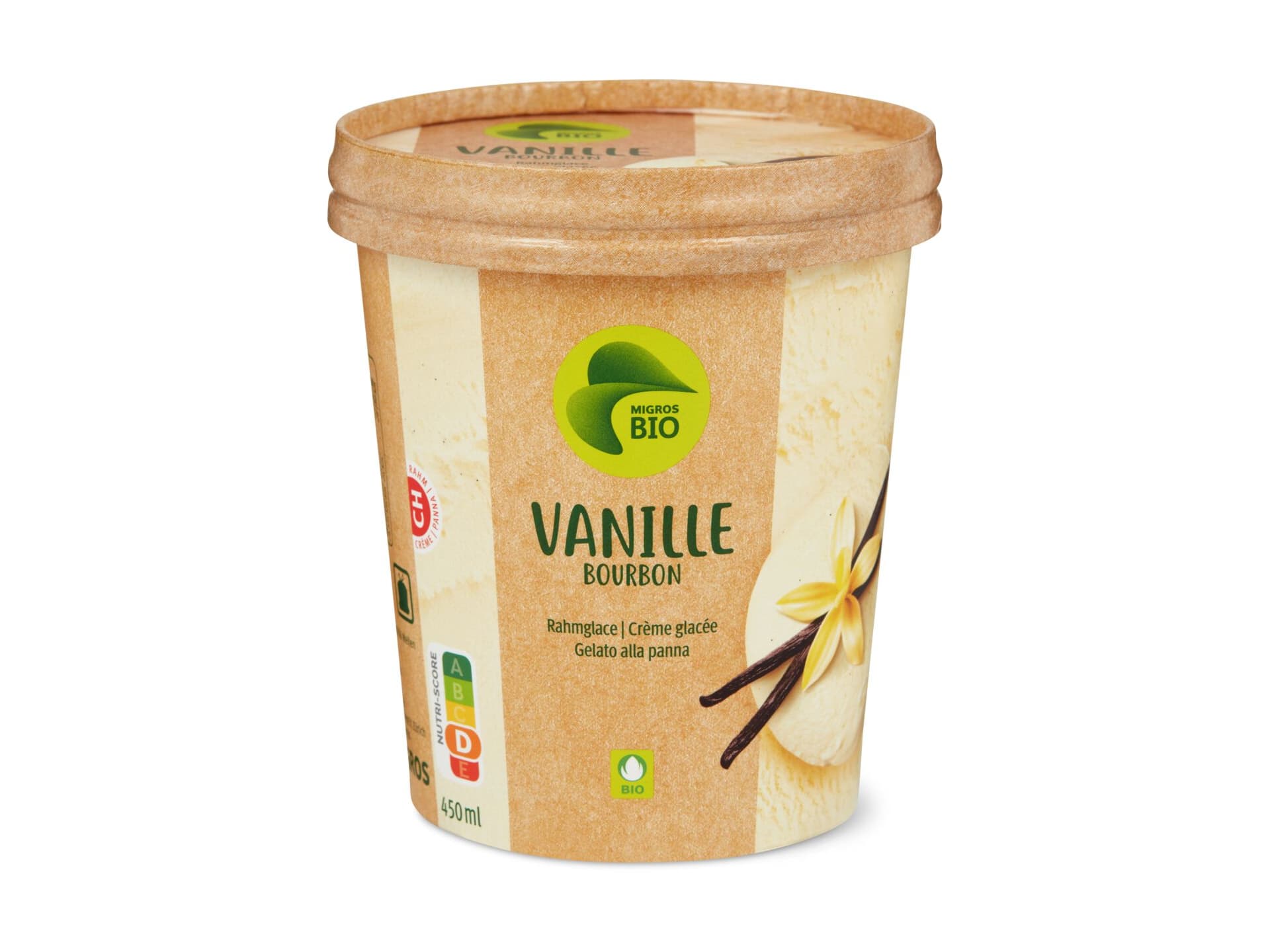 Kaufen Bio · Rahmglace · Vanille Bourbon • Migros