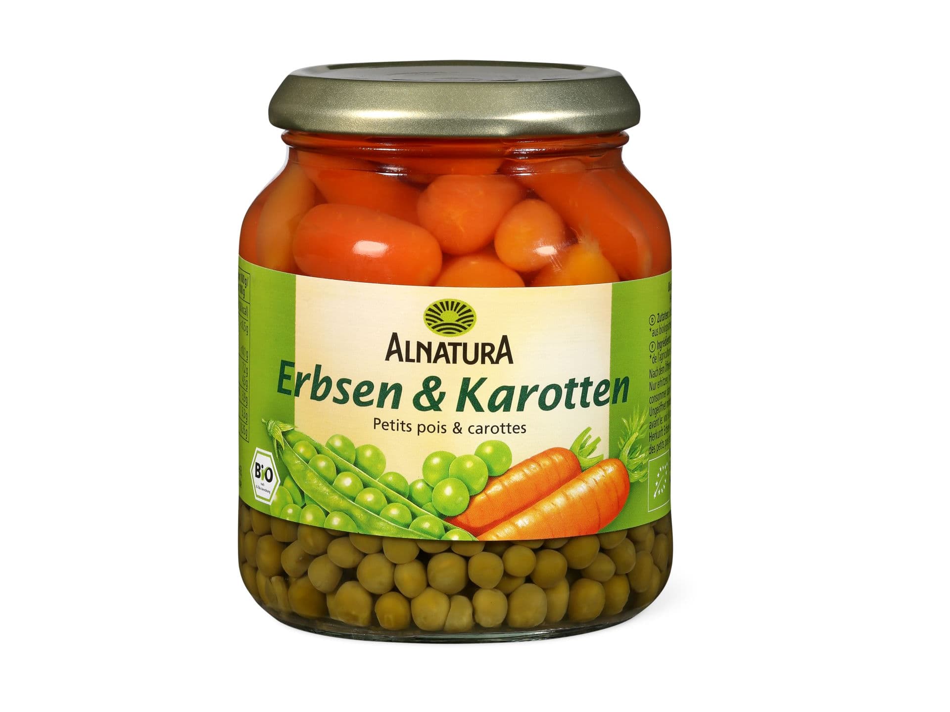 Achat Alnatura · Petits pois et carottes • Migros