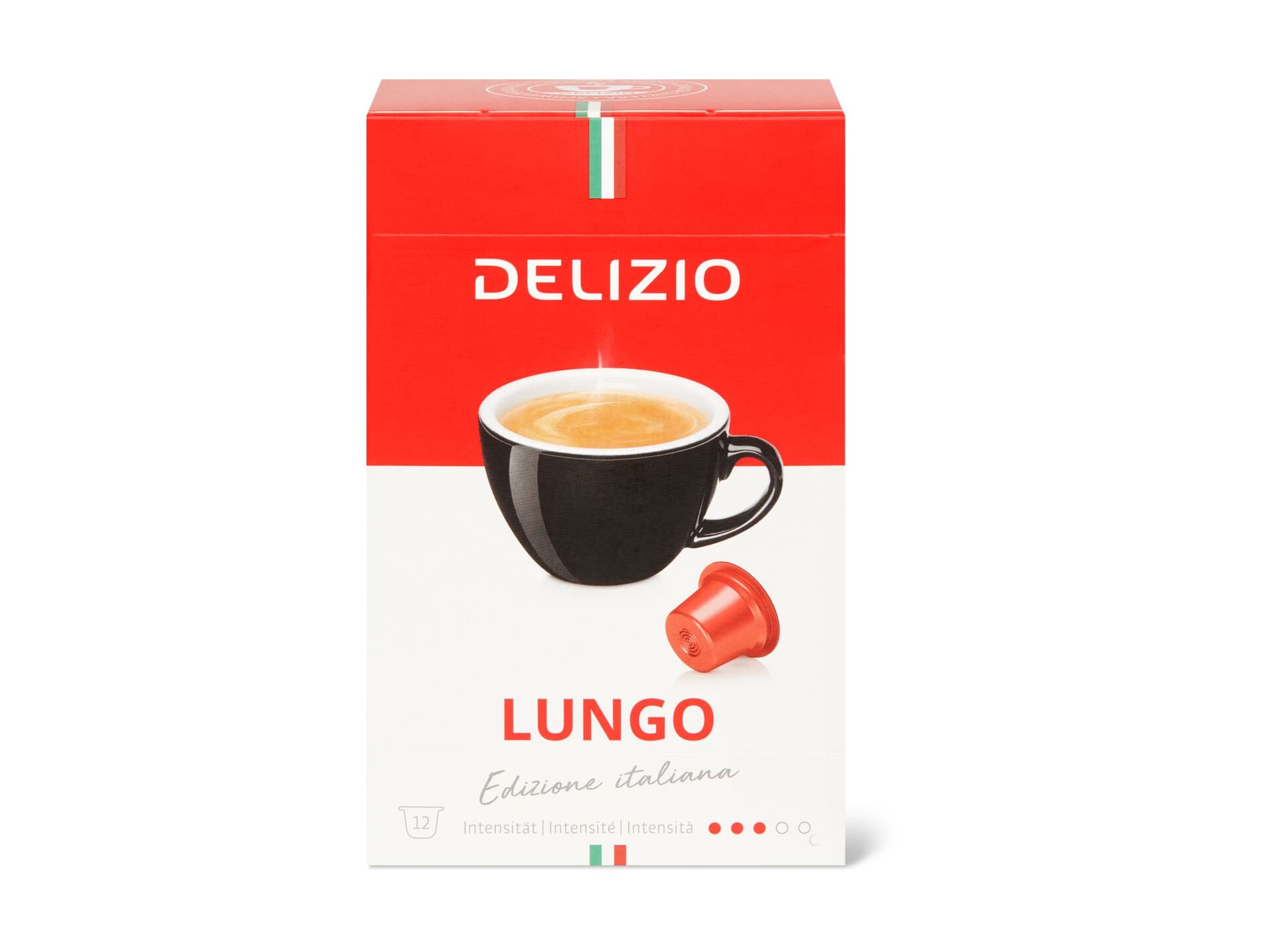 Achat Delizio Lungo · Capsules de café · Lungo Edizione Italiana ...