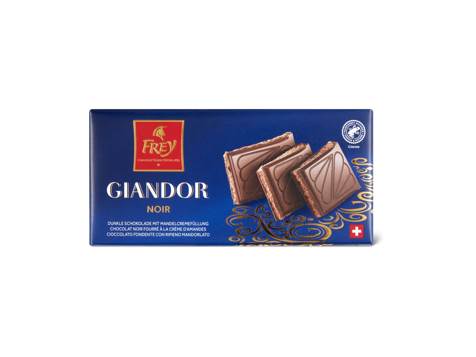 Kaufen Frey Giandor · Tafelschokolade · Dunkel, Mandelcremefüllung • Migros