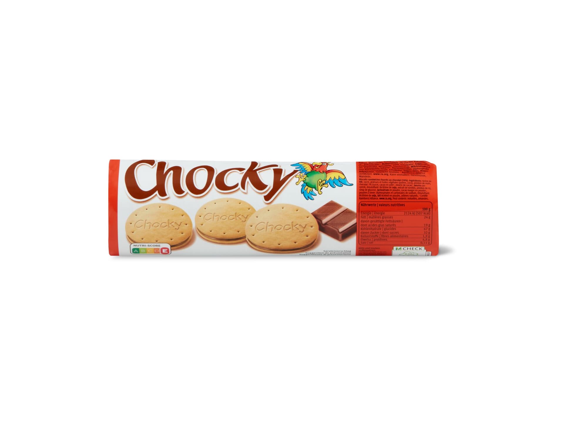 Achat Chocky · Biscuits-sandwich fourrés au chocolat (29%) • Migros