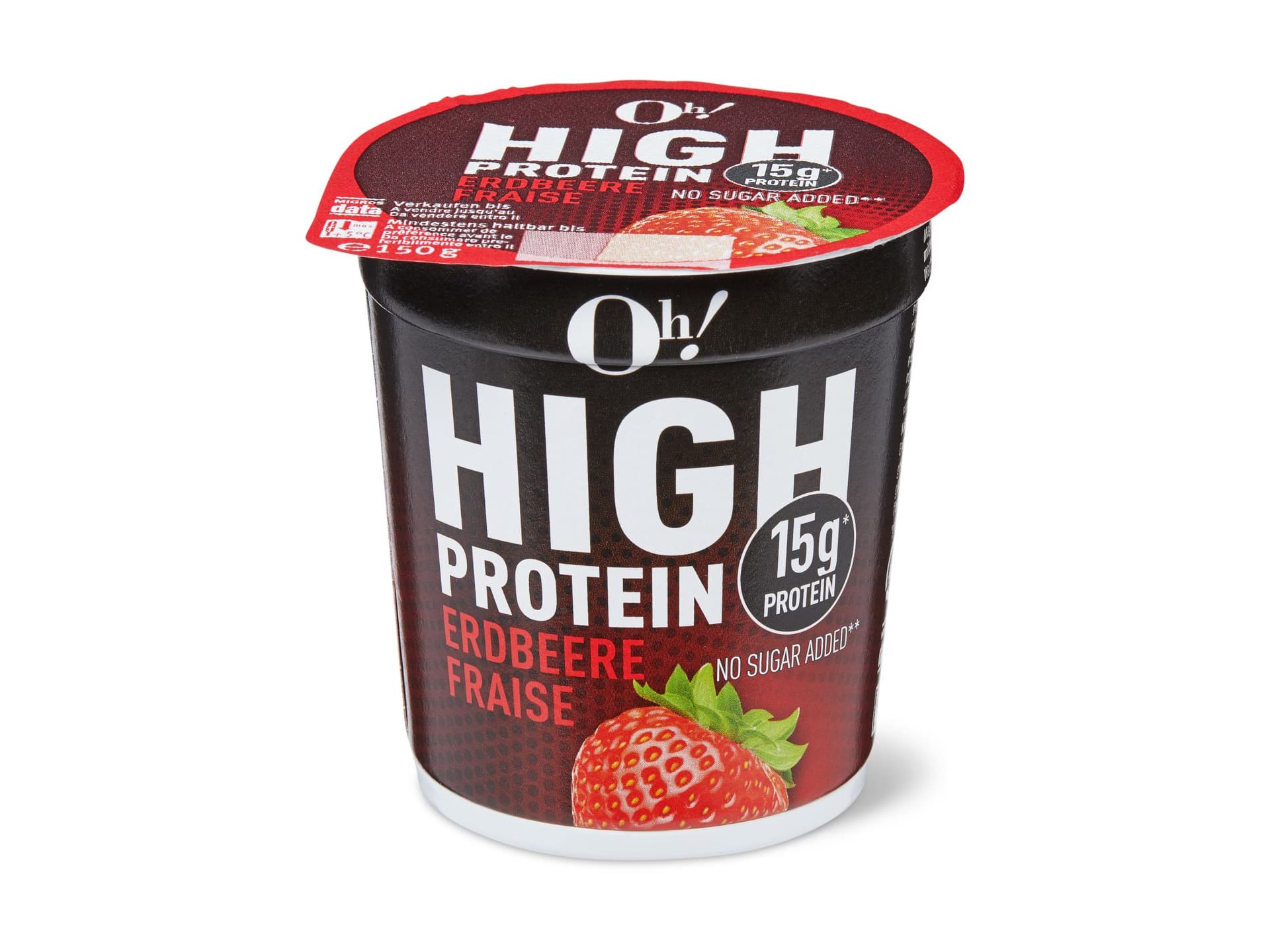 Kaufen Oh! · High Protein Magerquark · Erdbeere • Migros