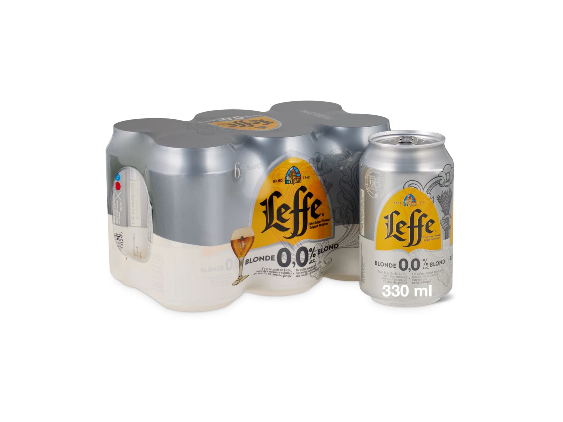 Leffe 0.0% · Birra bionda · senza alcol • Migros Online